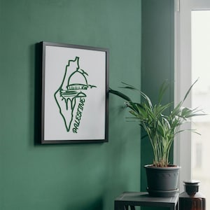 PALESTINE Map Svg | Dome of the Rock (masjid Al Aqsa) Laser Cut File ...