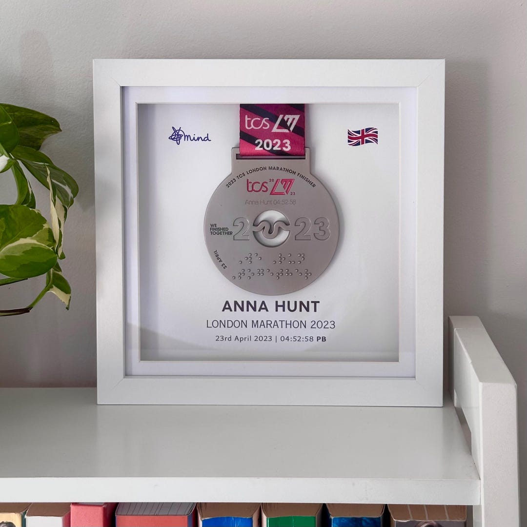 Any Event Personalized Medal Frame | Name, Event, Time, PB, Charity ...
