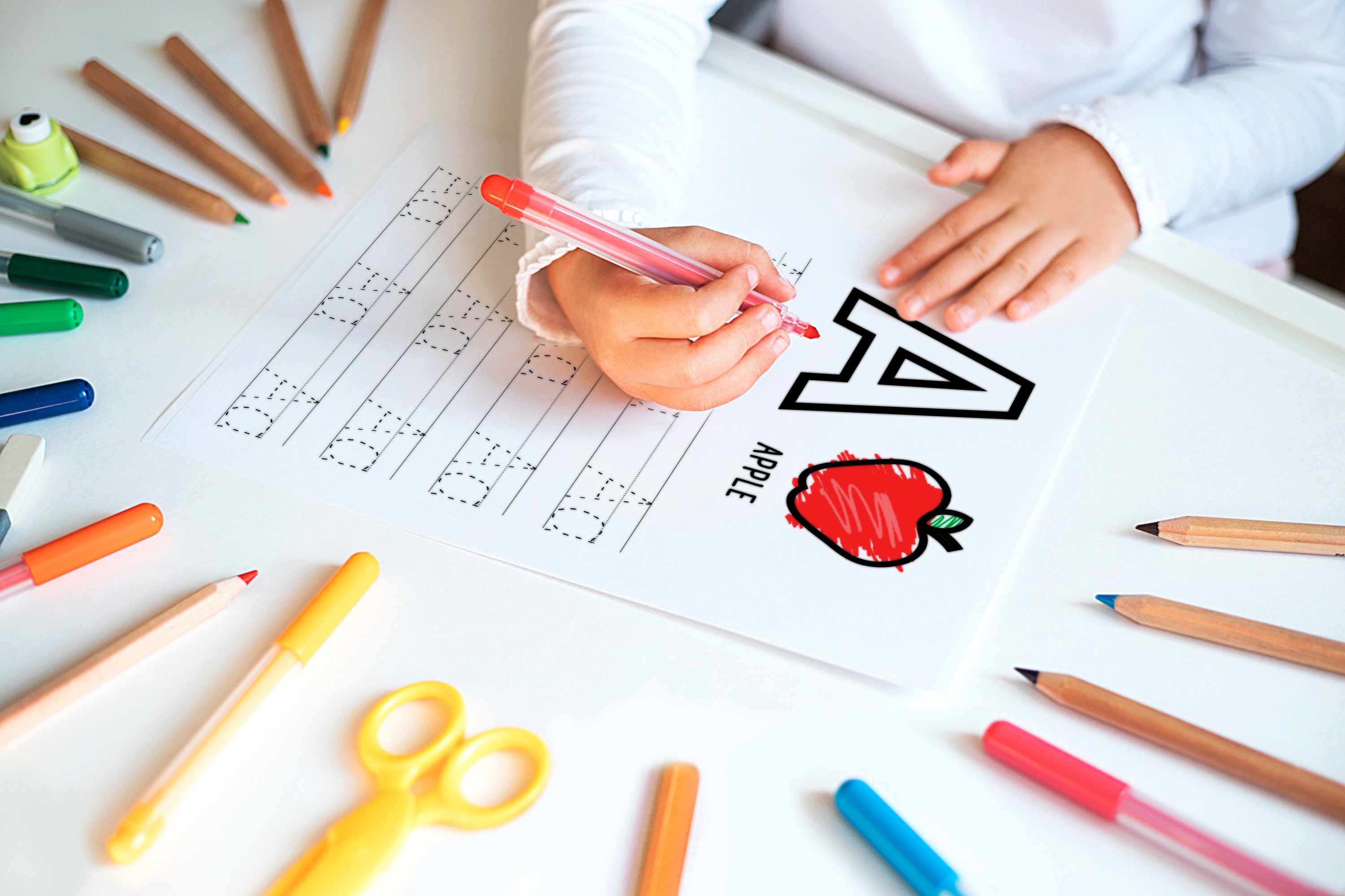 Printable Lettering Worksheets Lettering Practice Preschool - Etsy