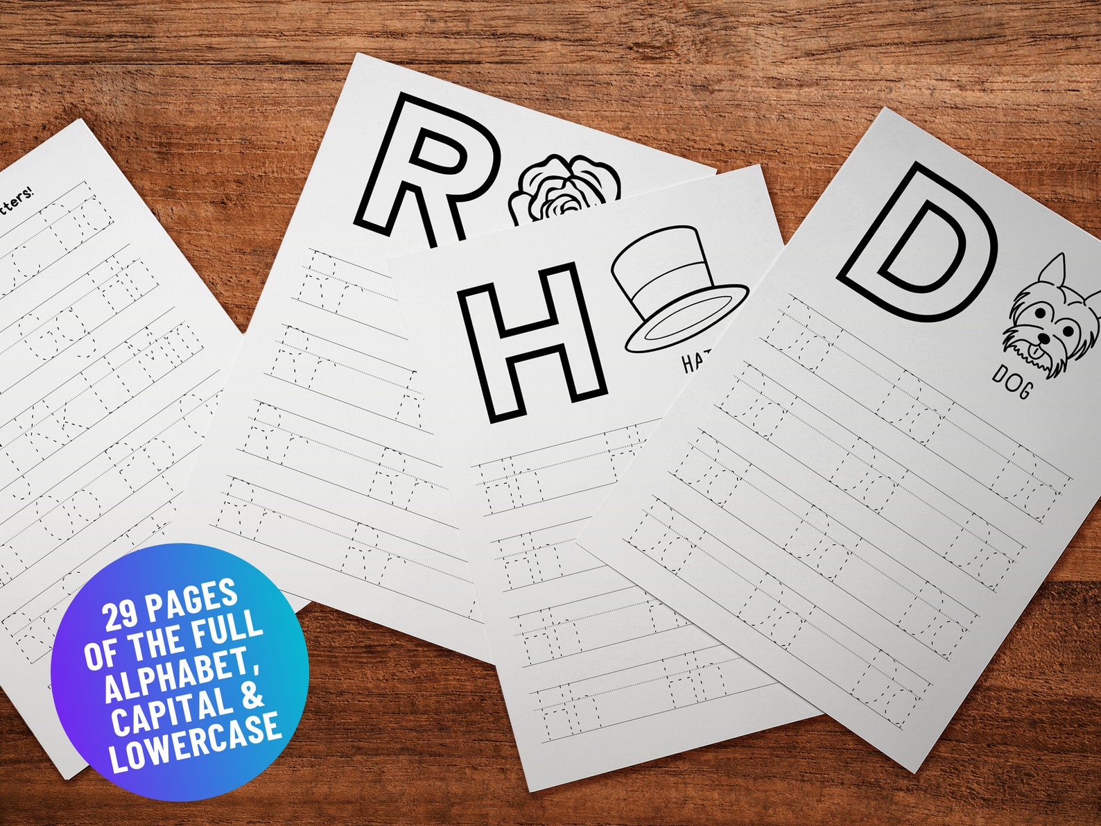 Printable Lettering Worksheets Lettering Practice Preschool - Etsy