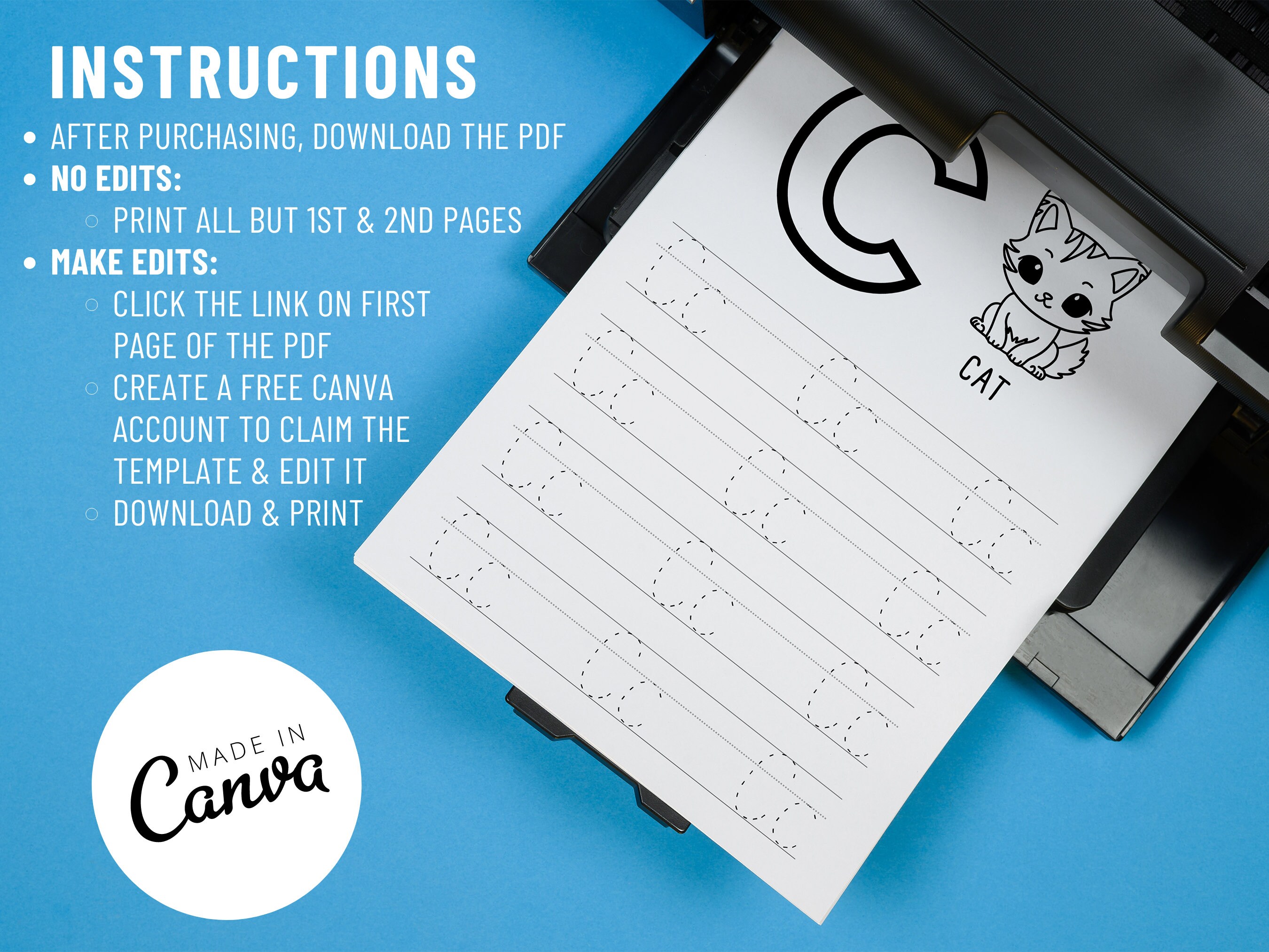 Printable Lettering Worksheets Lettering Practice Preschool - Etsy