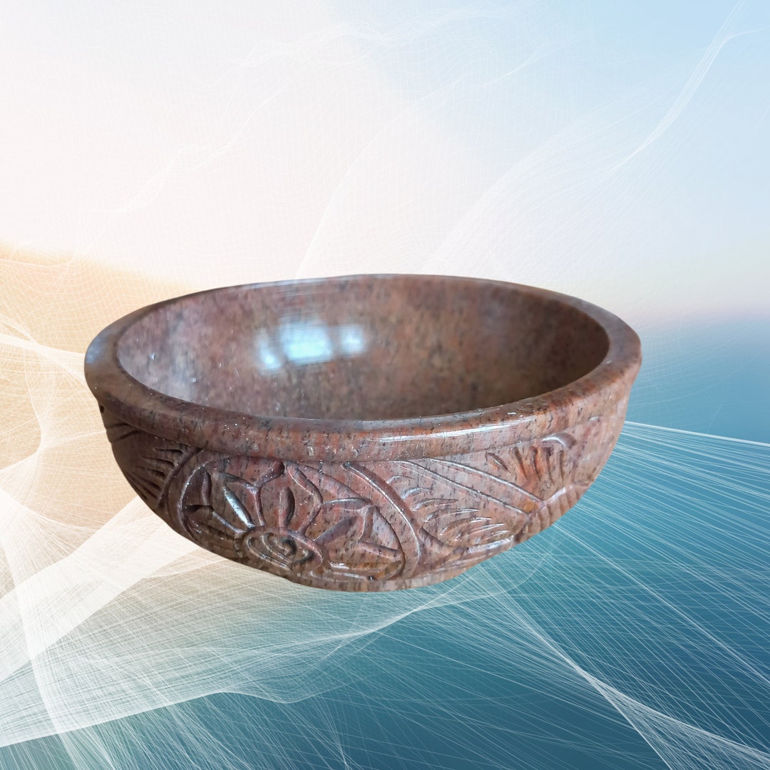 Traditional Indian Stone Bowl 13 Cm - Etsy