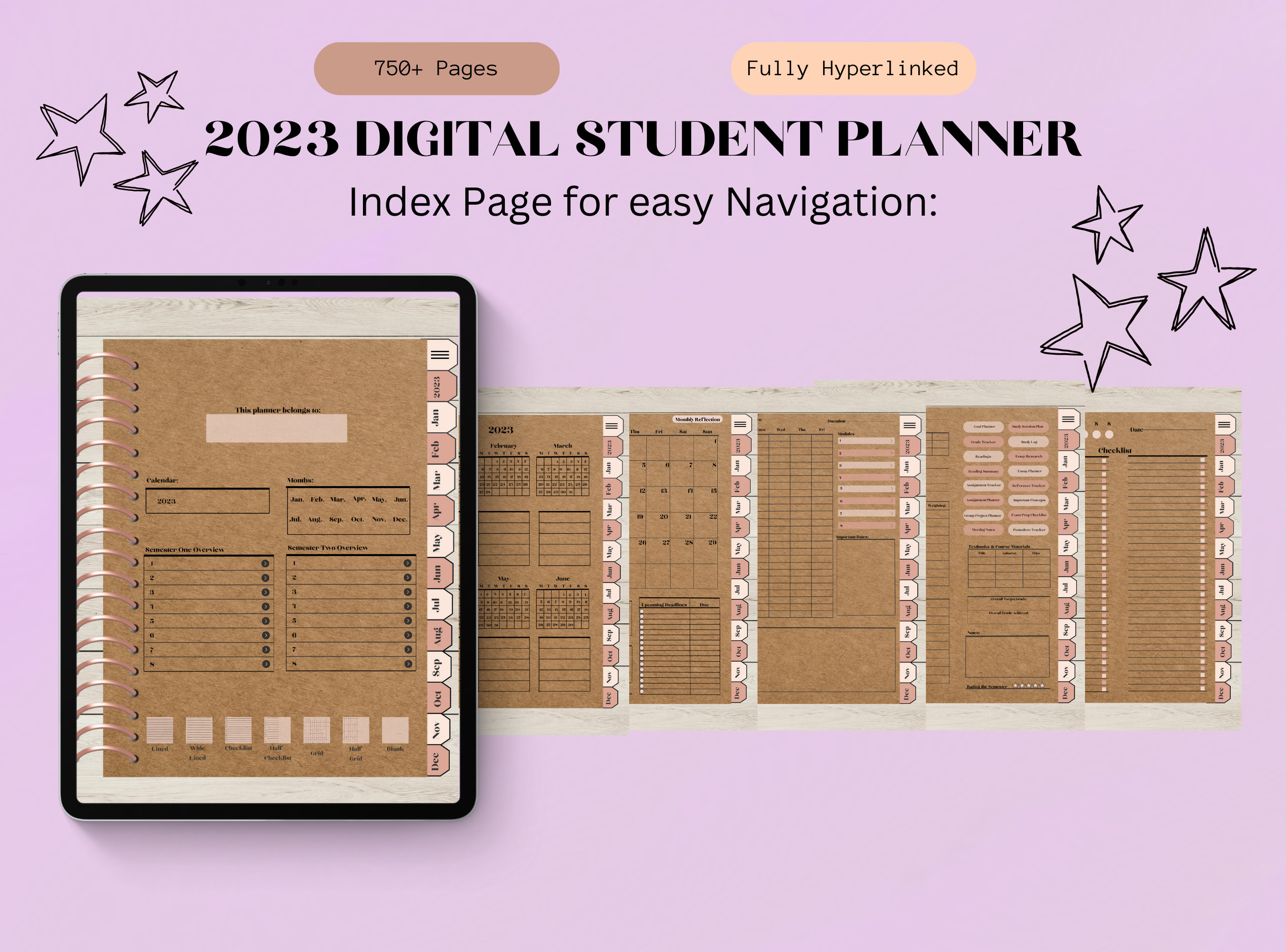 Digital Student Planner 2023 for Goodnotes Academic Planner - Etsy