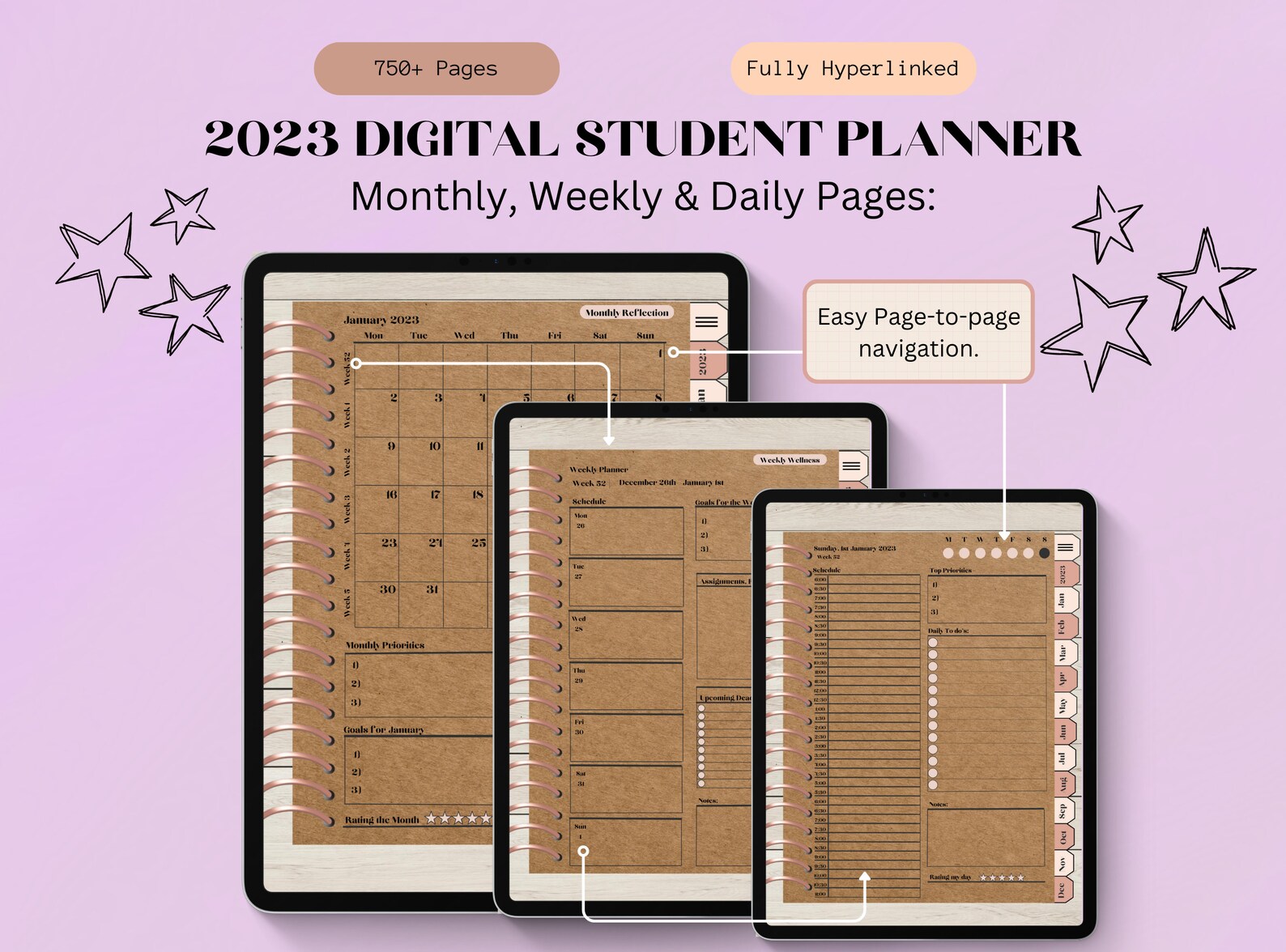 Digital Student Planner 2023 for Goodnotes Academic Planner - Etsy