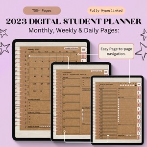 Digital Student Planner 2023 for Goodnotes Academic Planner - Etsy