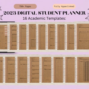 Digital Student Planner 2023 for Goodnotes Academic Planner - Etsy