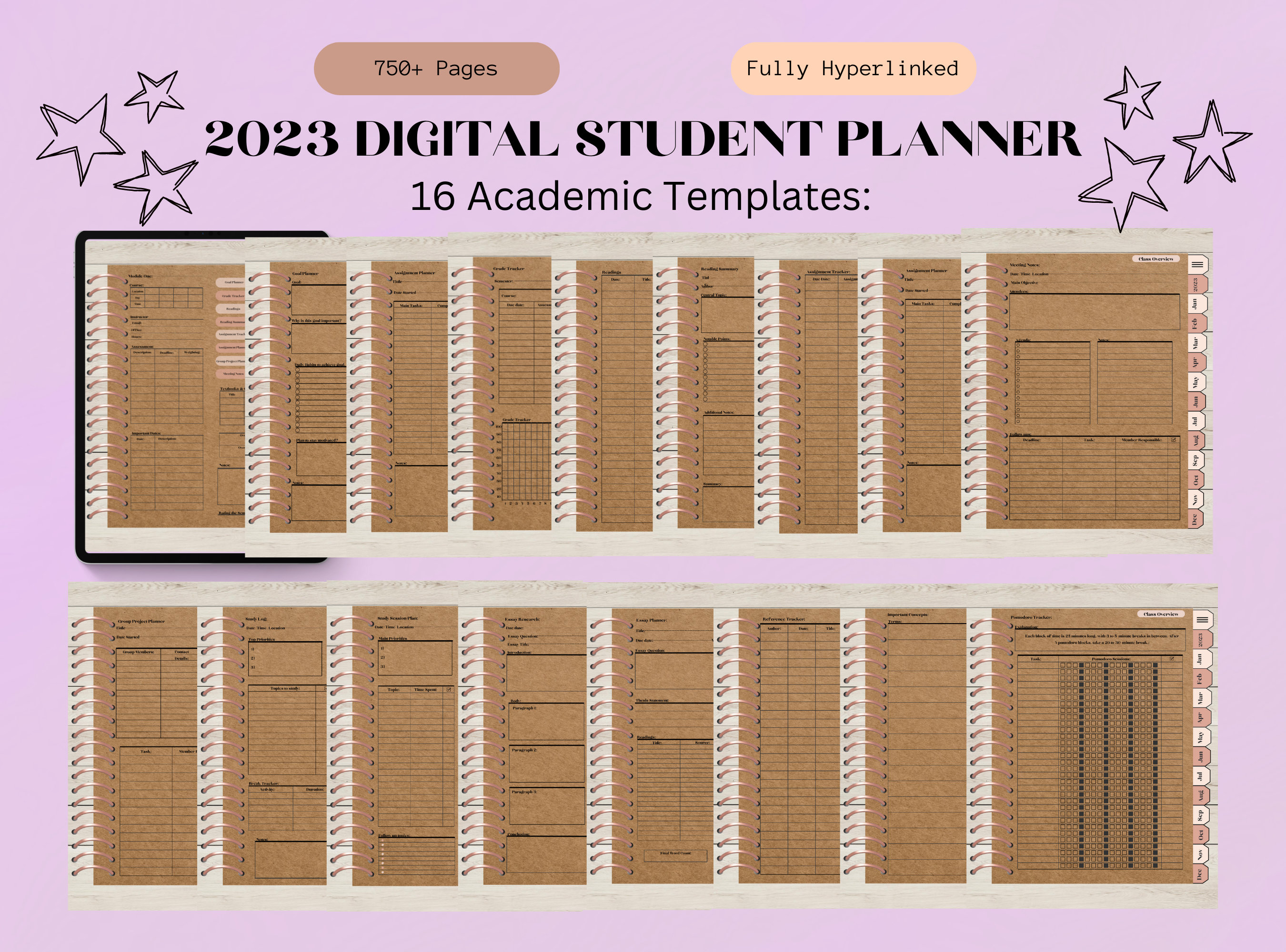Digital Student Planner 2023 for Goodnotes Academic Planner - Etsy