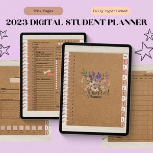 Digital Student Planner 2023 for Goodnotes Academic Planner - Etsy