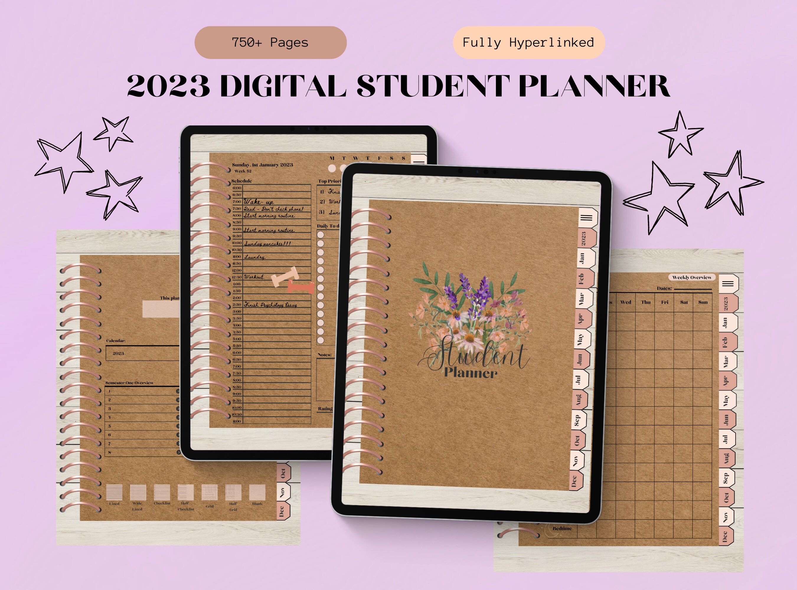 Digital Student Planner 2023 for Goodnotes Academic Planner - Etsy