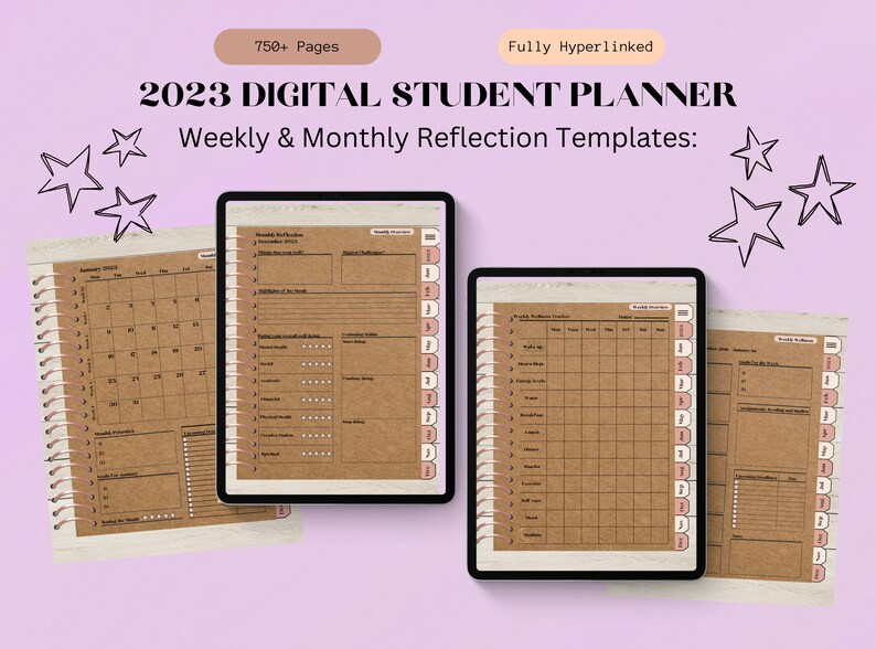 Digital Student Planner 2023 for Goodnotes Academic Planner - Etsy