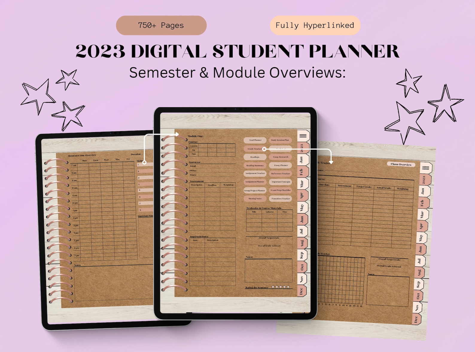 Digital Student Planner 2023 for Goodnotes Academic Planner - Etsy