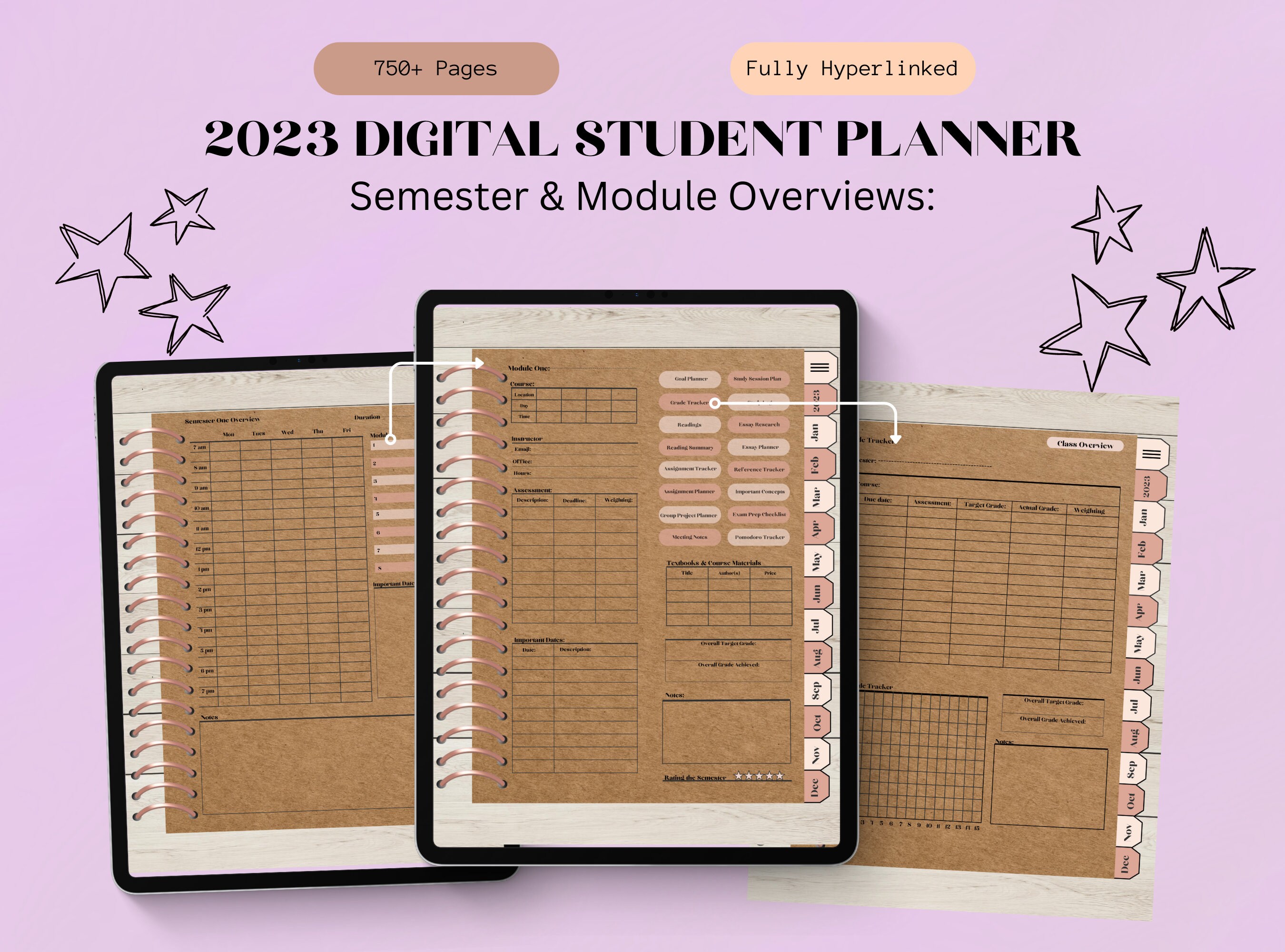 Digital Student Planner 2023 for Goodnotes Academic Planner - Etsy