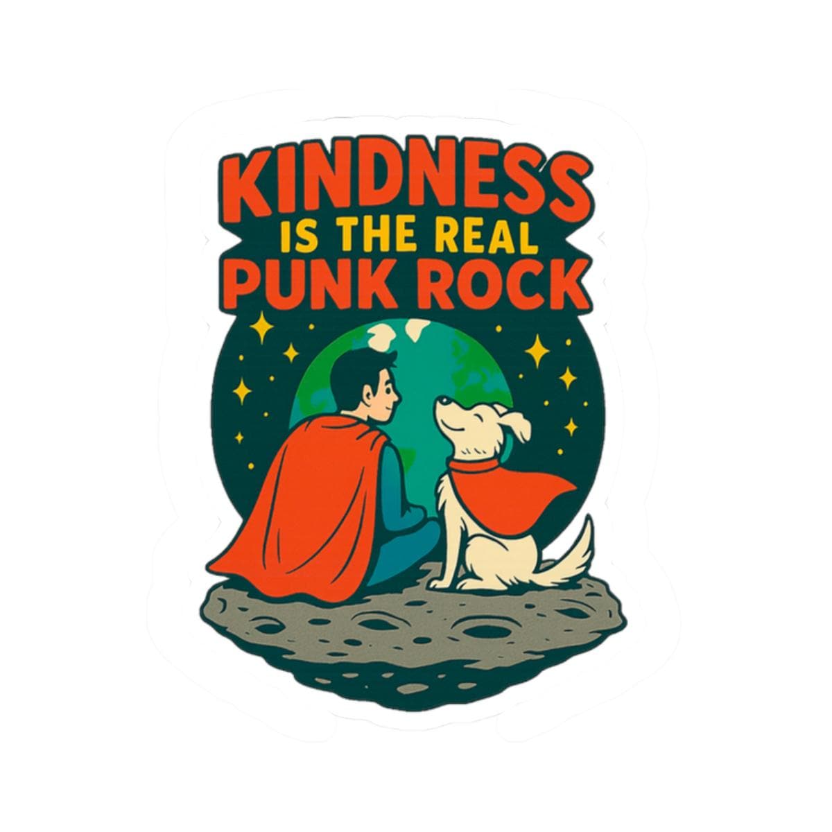 Kindness is the Real Punk Rock Indoor Sticker | Motivational Gift ...