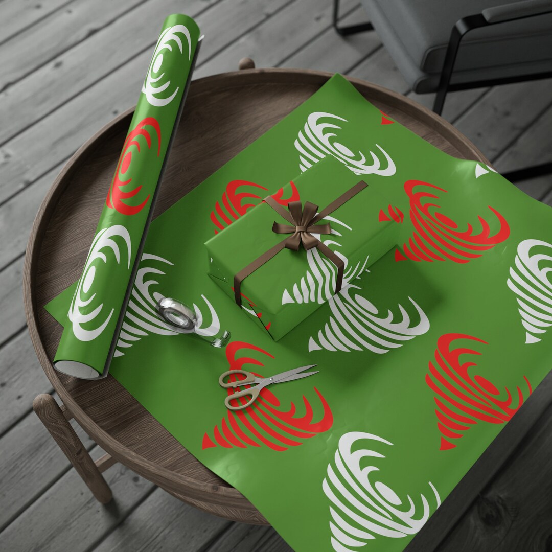 Tornado Wrapping Paper Green Holiday Gift Wrap Christmas Storm Chaser ...