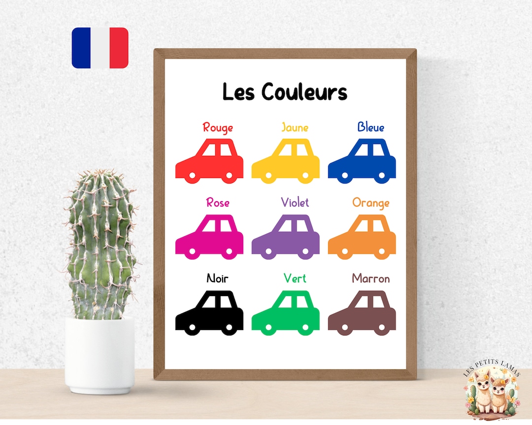 Educational Poster to Learn Colors in French. Preschool - Etsy