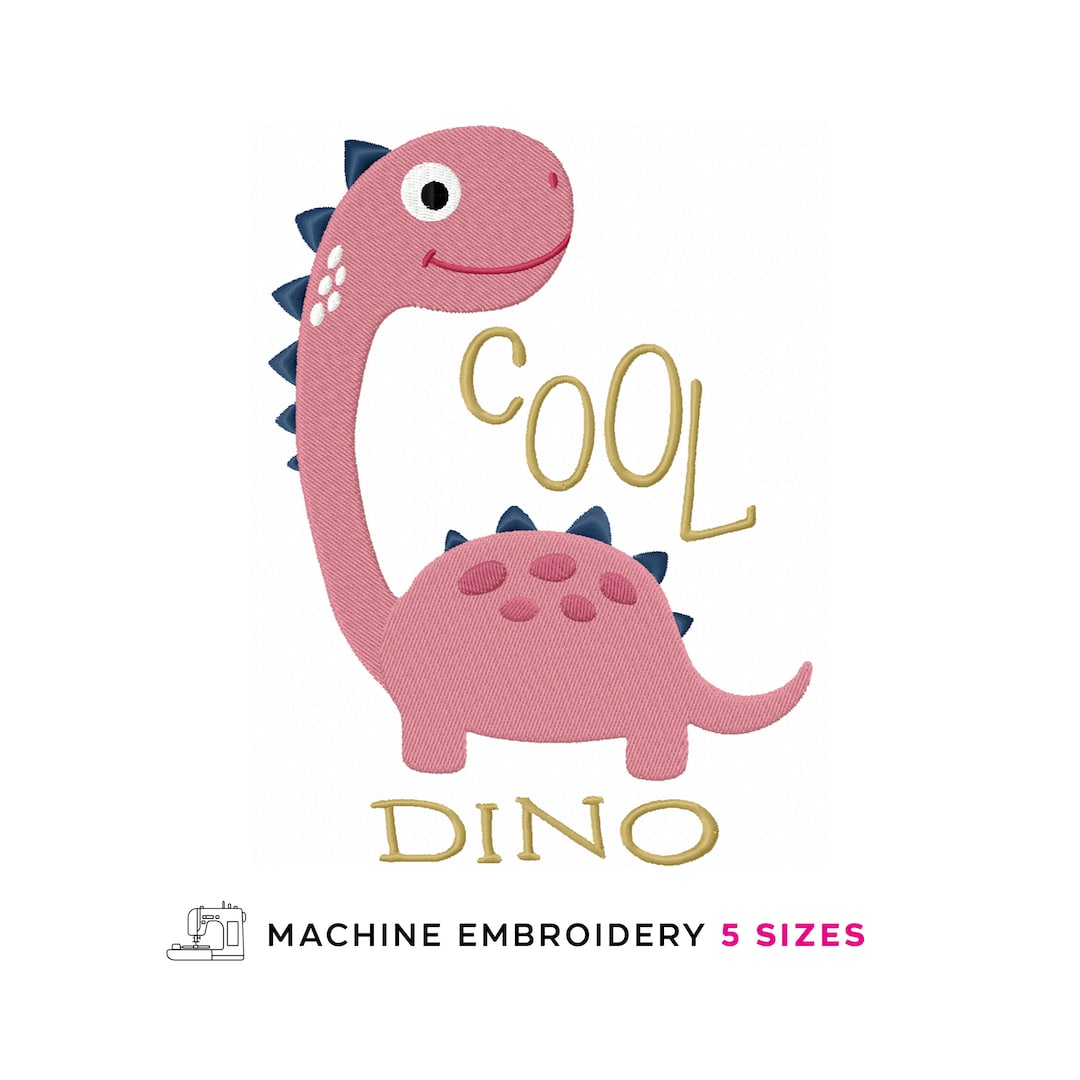 Dinosaur Machine Embroidery Pattern, Cool Dinosaur Embroidery Designs ...