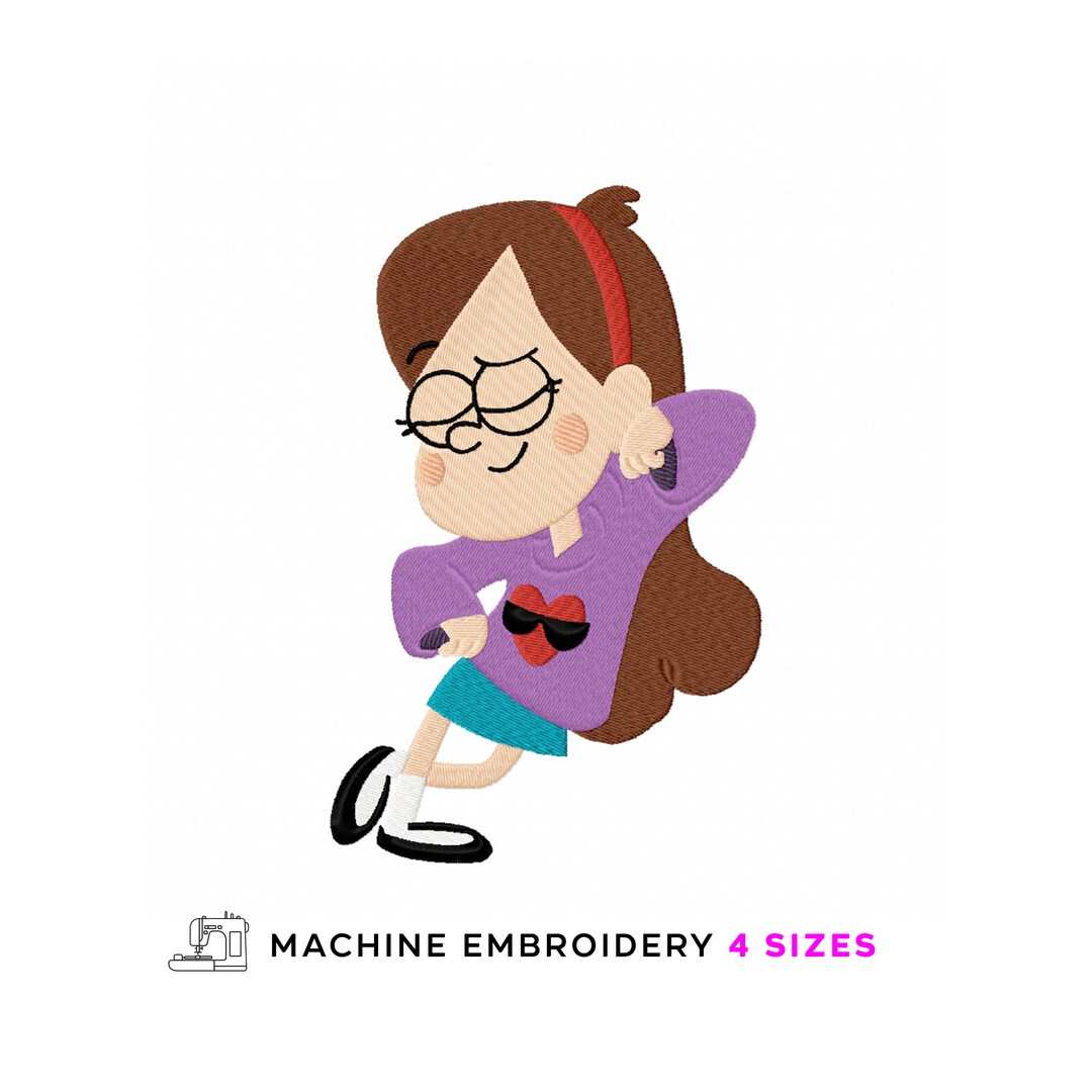 Cute Girl Machine Embroidery Pattern, Cartoon Embroidery Designs ...