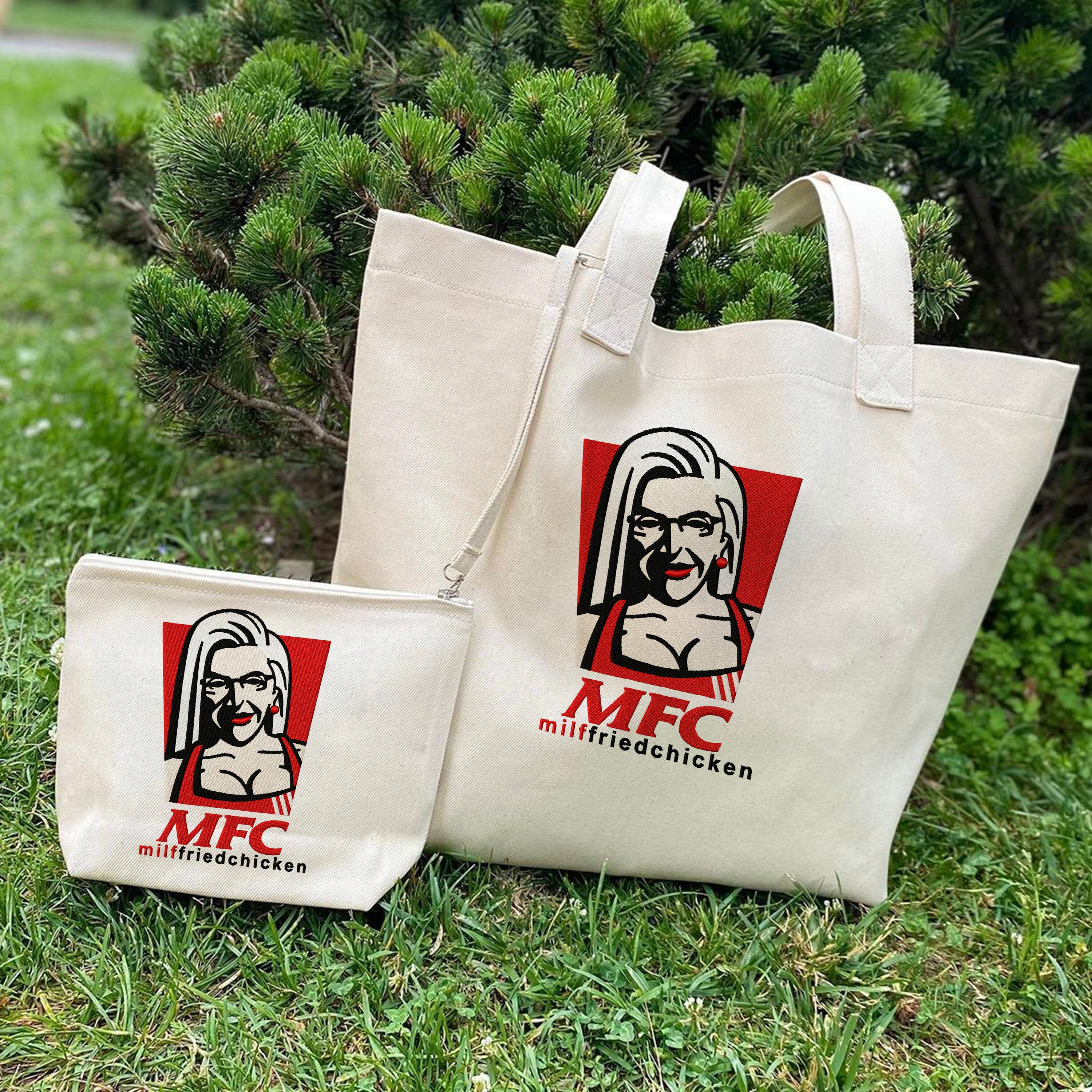 Milf Fried Chicken Embroidery Designs, Humorous Embroidery Pattern ...