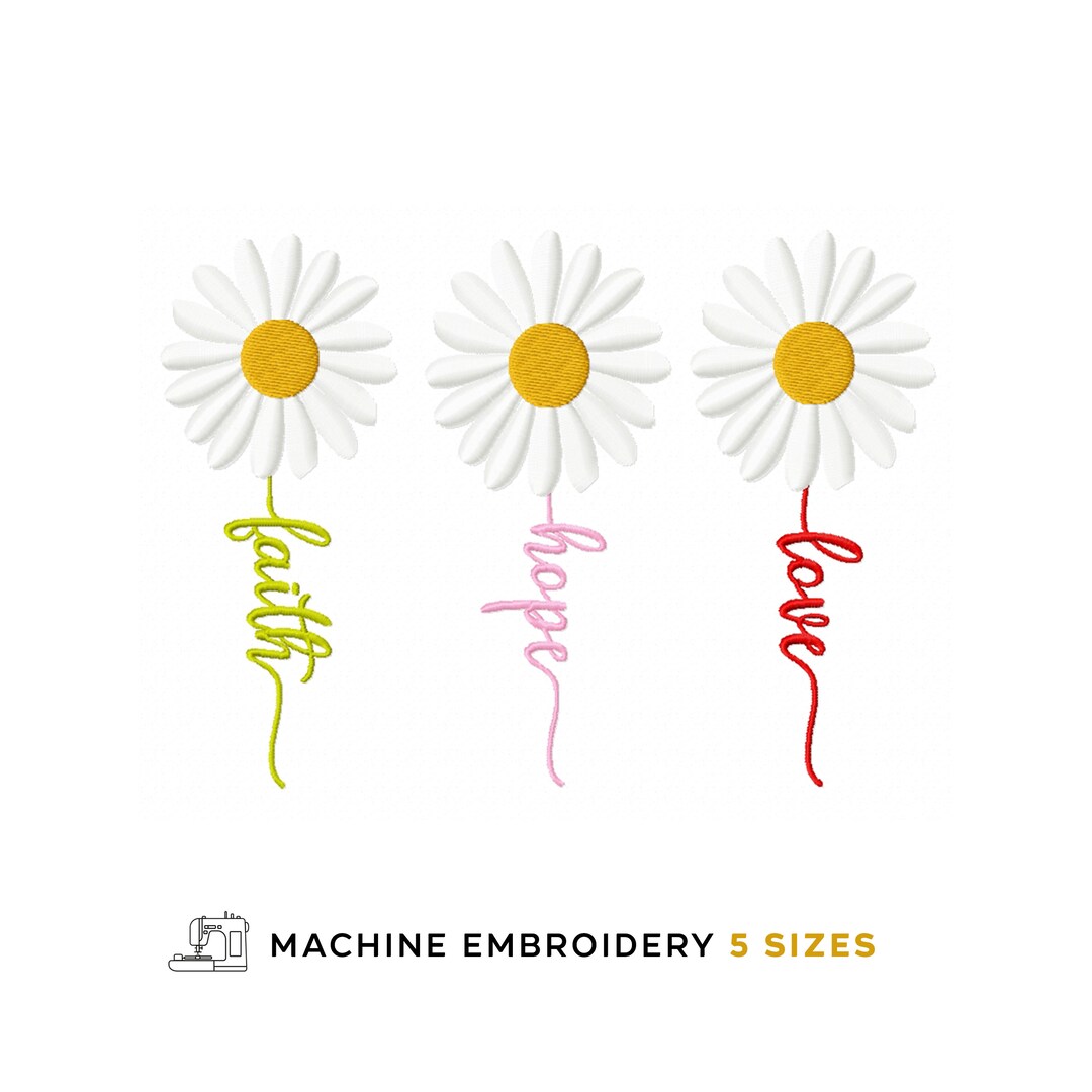 Daisy Embroidery Pattern Daisy Embroidery Designs Flowers - Etsy