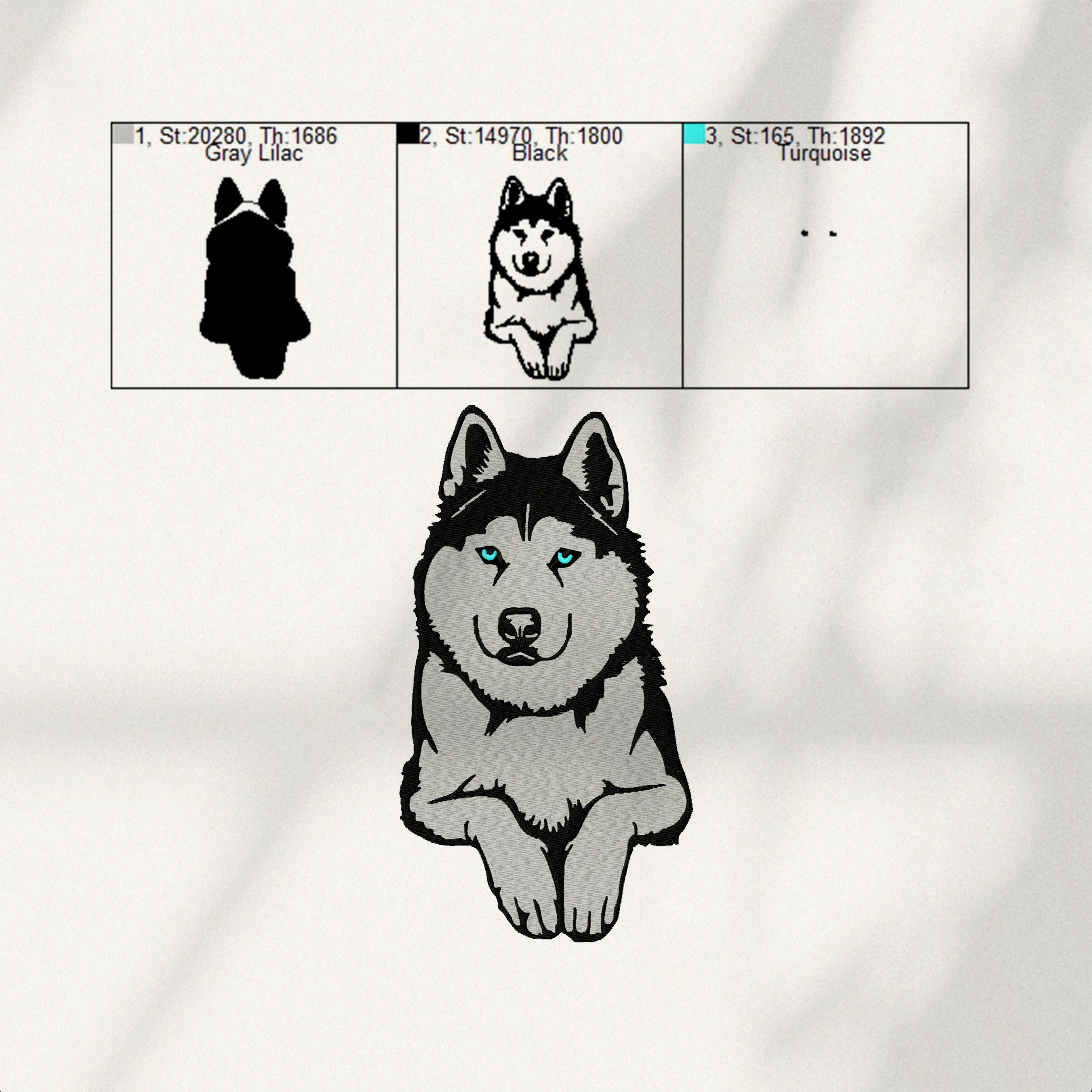Husky Embroidery Designs, Siberian Husky Embroidery Pattern File 5 Size ...