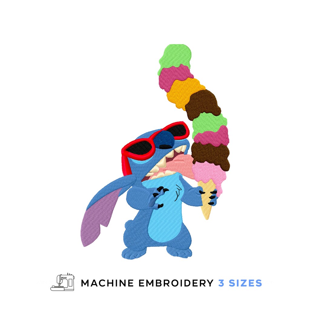 Kawaii Stitch Embroidery Designs, Cartoon Embroidery Pattern, Machine ...