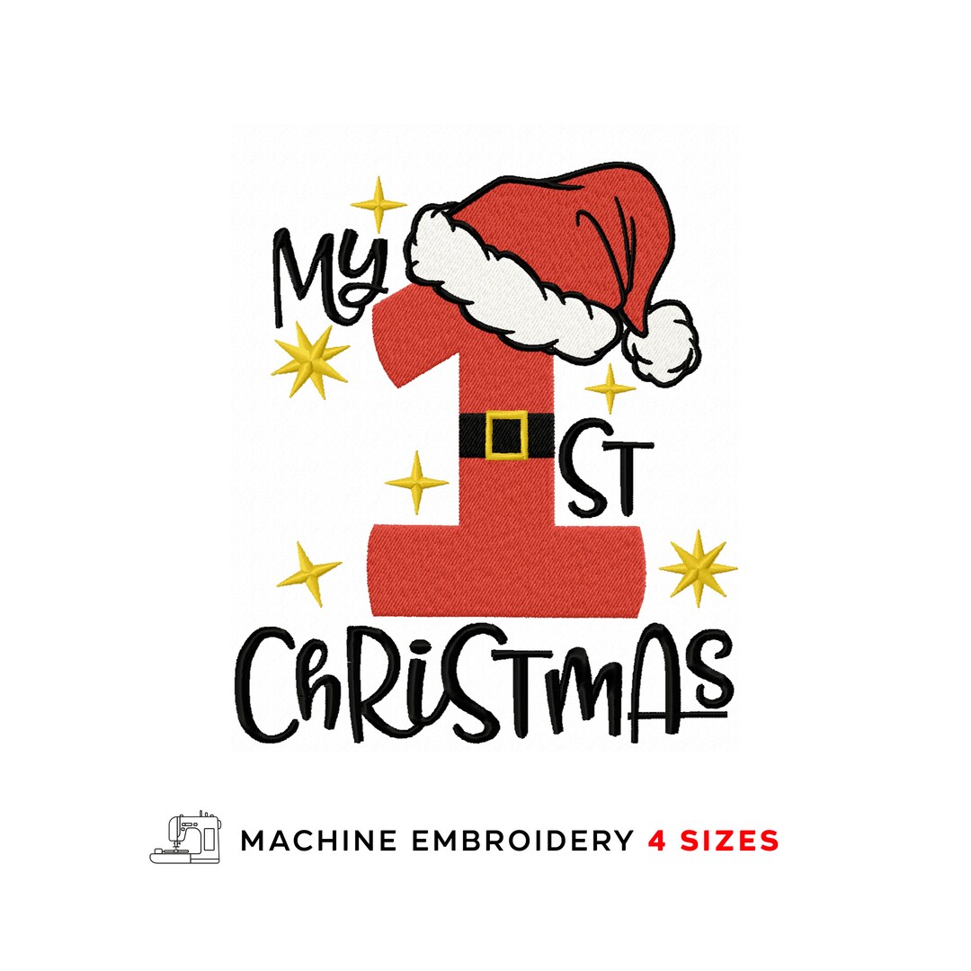 1st Christmas Machine Embroidery Design,first Christmas Embroidery ...