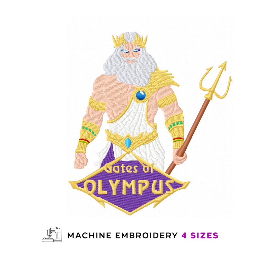Gate of Olympus Machine Embroidery Desing, Zeus Embroidery Designs ...