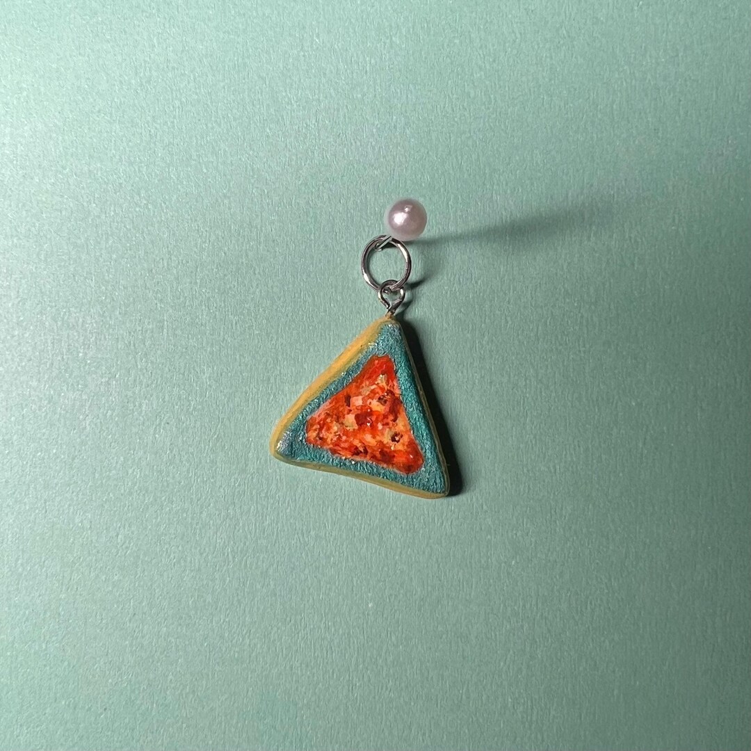 Nacho Flavored Corn Chip Hand-painted Clay Charm - Etsy