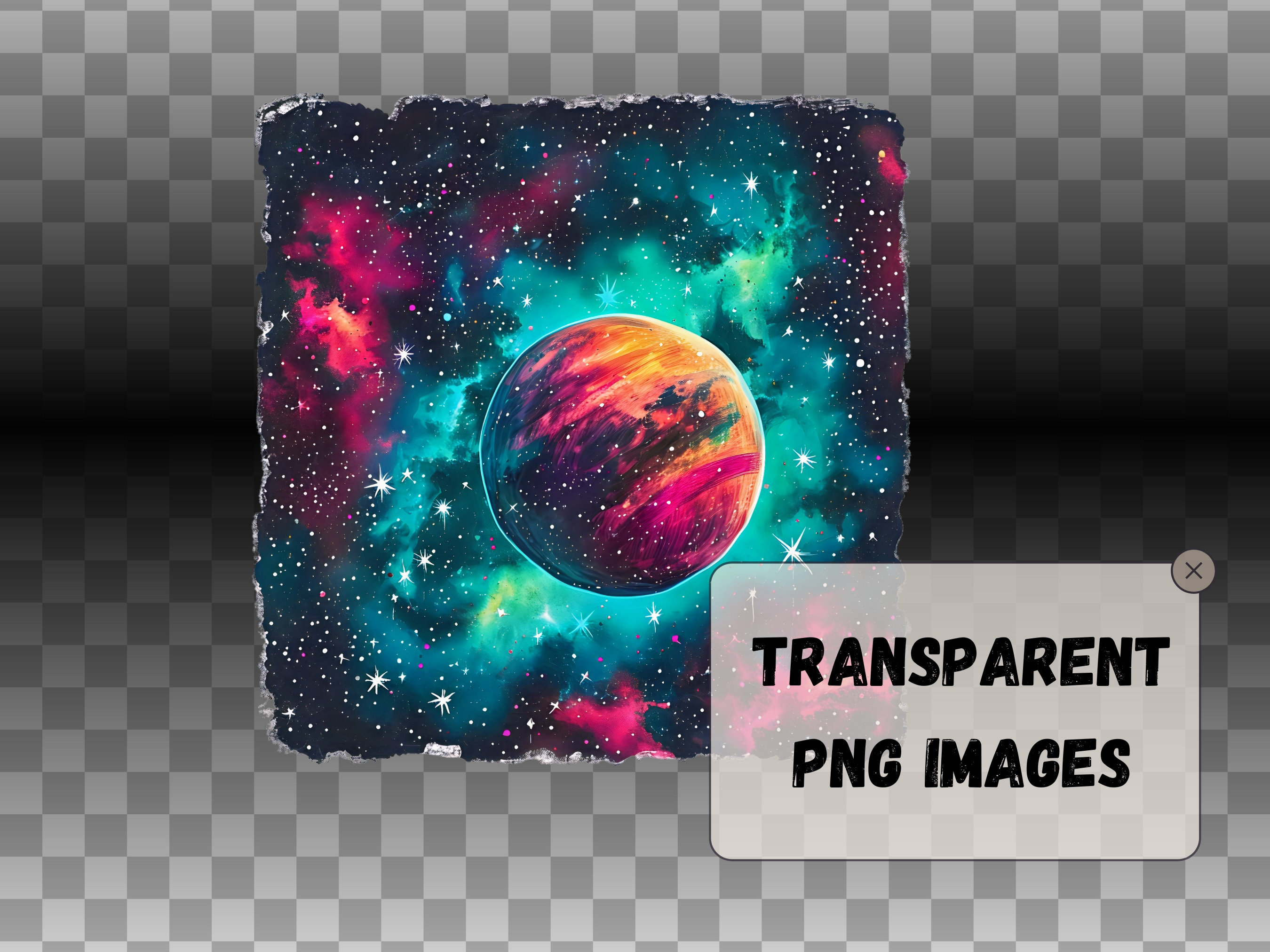 Colorful Planet Galaxy Clipart Bundle - Etsy