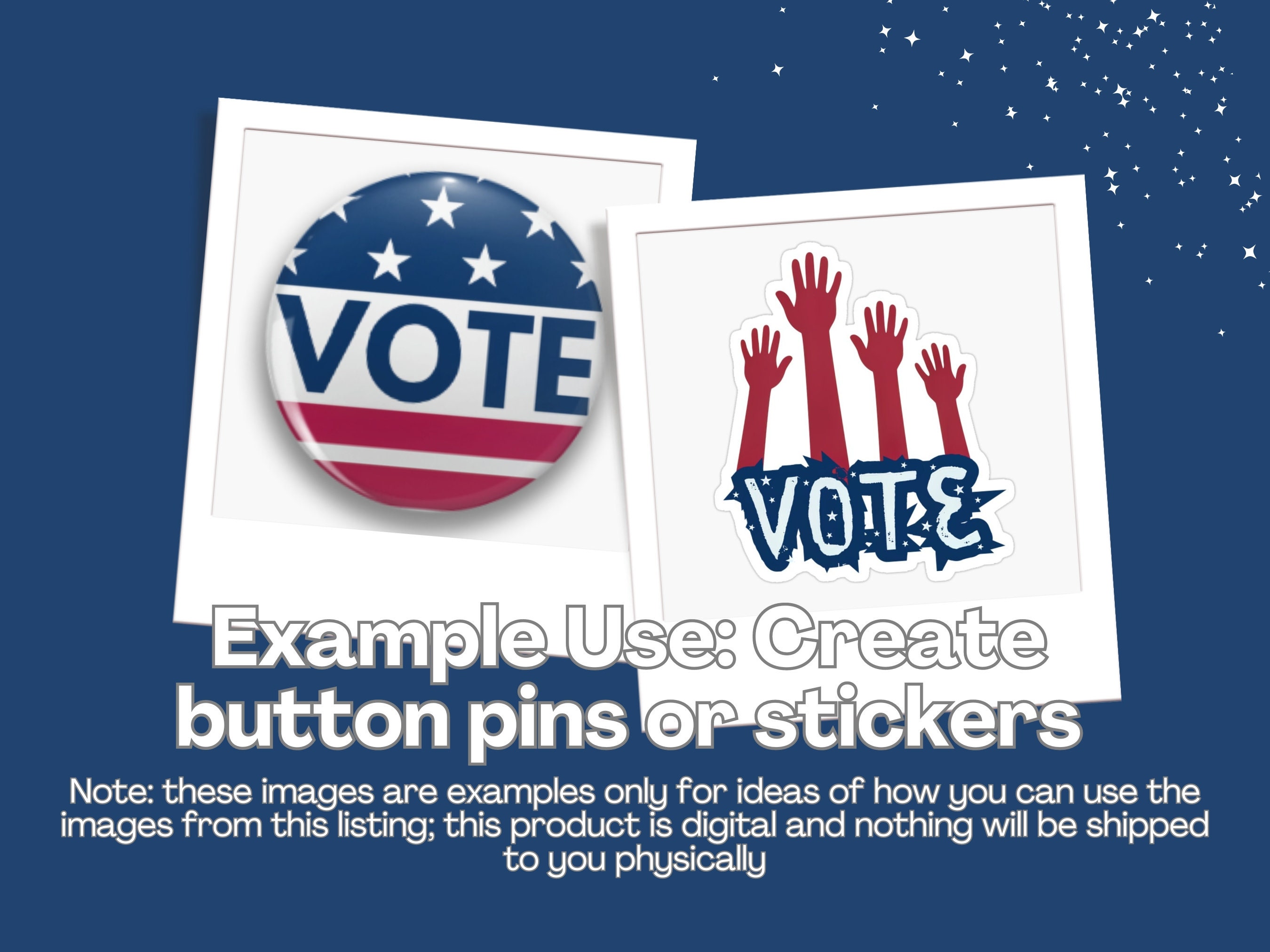Election Themed Clipart Bundle: 10 Transparent PNG Icons in U.S. Flag ...
