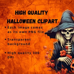 Halloween Skeleton Witches Clipart Bundle, Instant Digital Download - Etsy