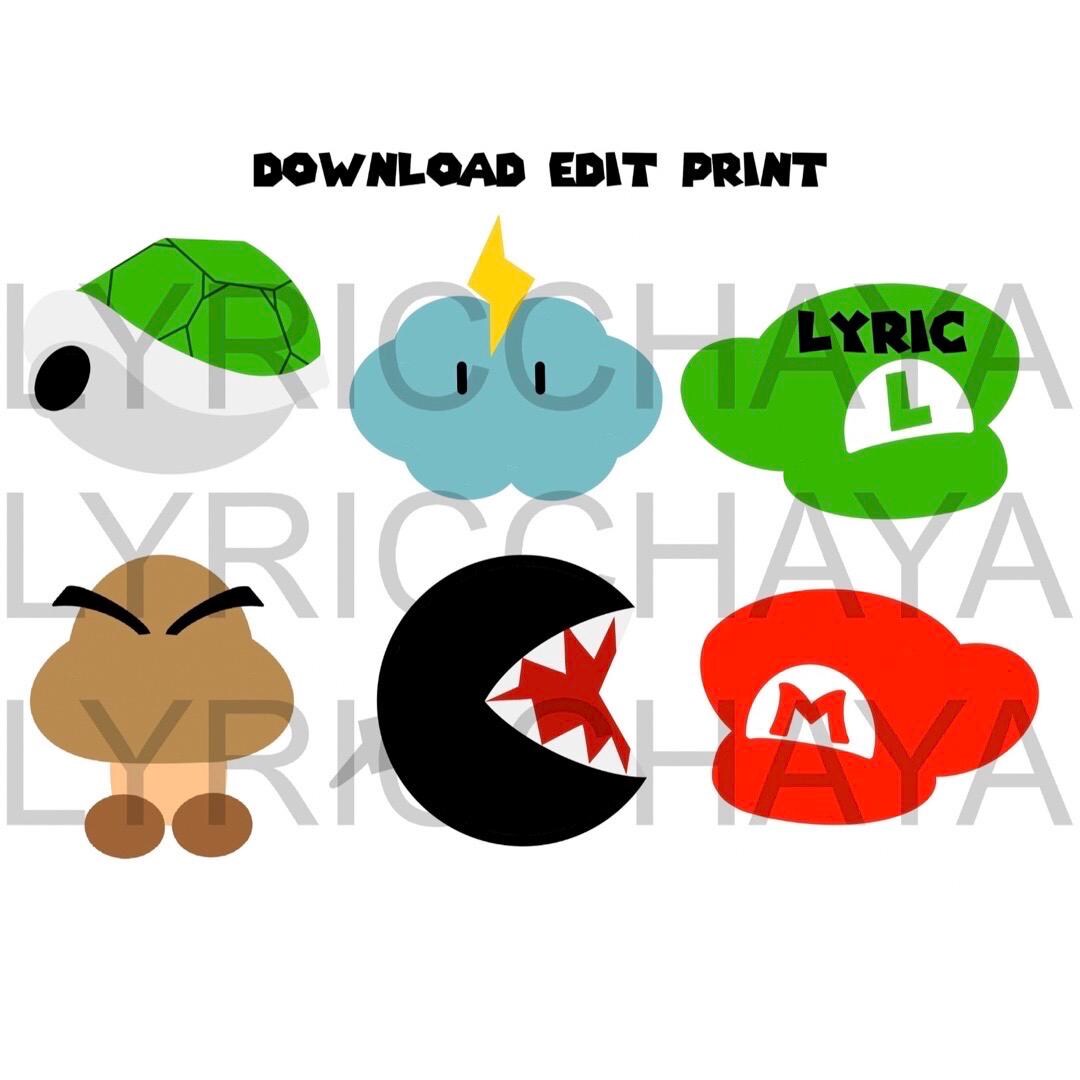 Mario Bros Door Decorations/ Name Tags - Etsy