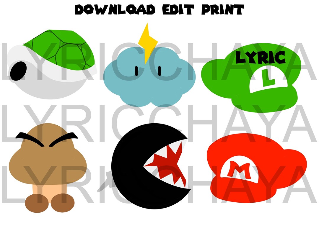 Mario Bros Door Decorations/ Name Tags - Etsy