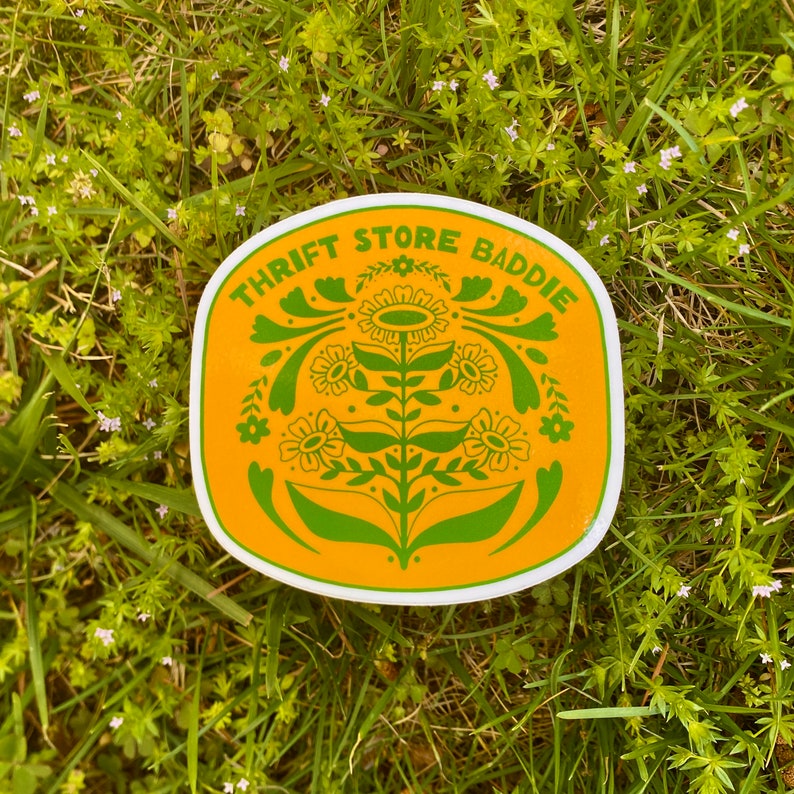 Thrift Store Baddie Vinyl Sticker | Secondhand Finds | Thrifting ...