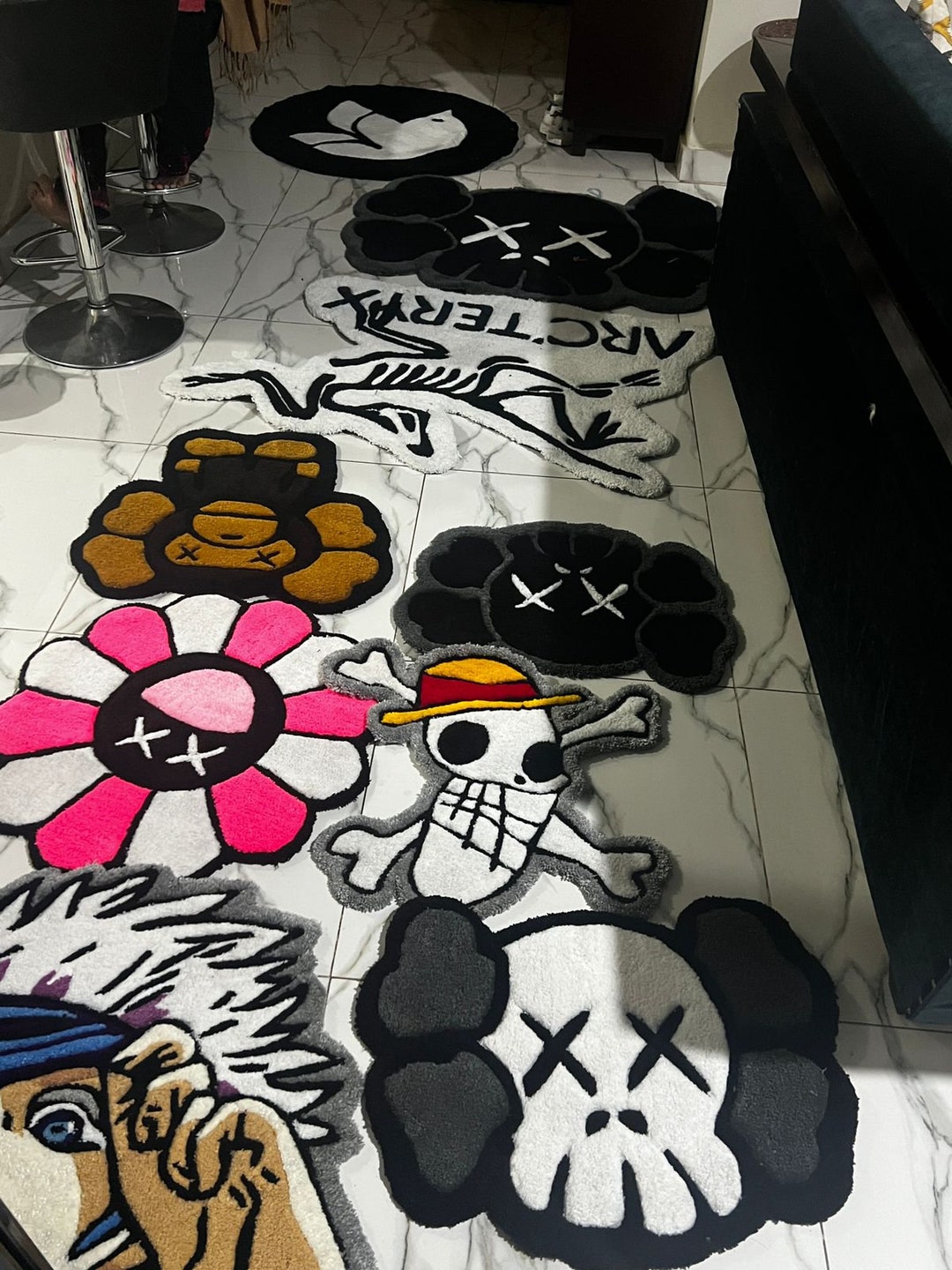 Kaws Rug Custom Tufted Rug Personalized Design Handmade Rug Anime ...