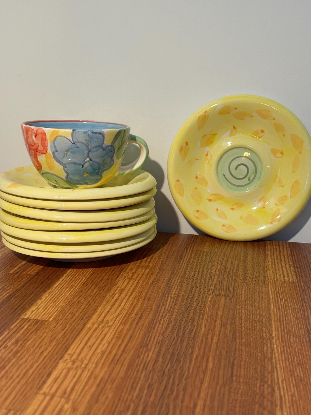 Bella Ceramica Floral Cup and Saucer Set - Etsy