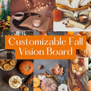 Customizable Fall Vision Board | Digital Download | Manifestation ...