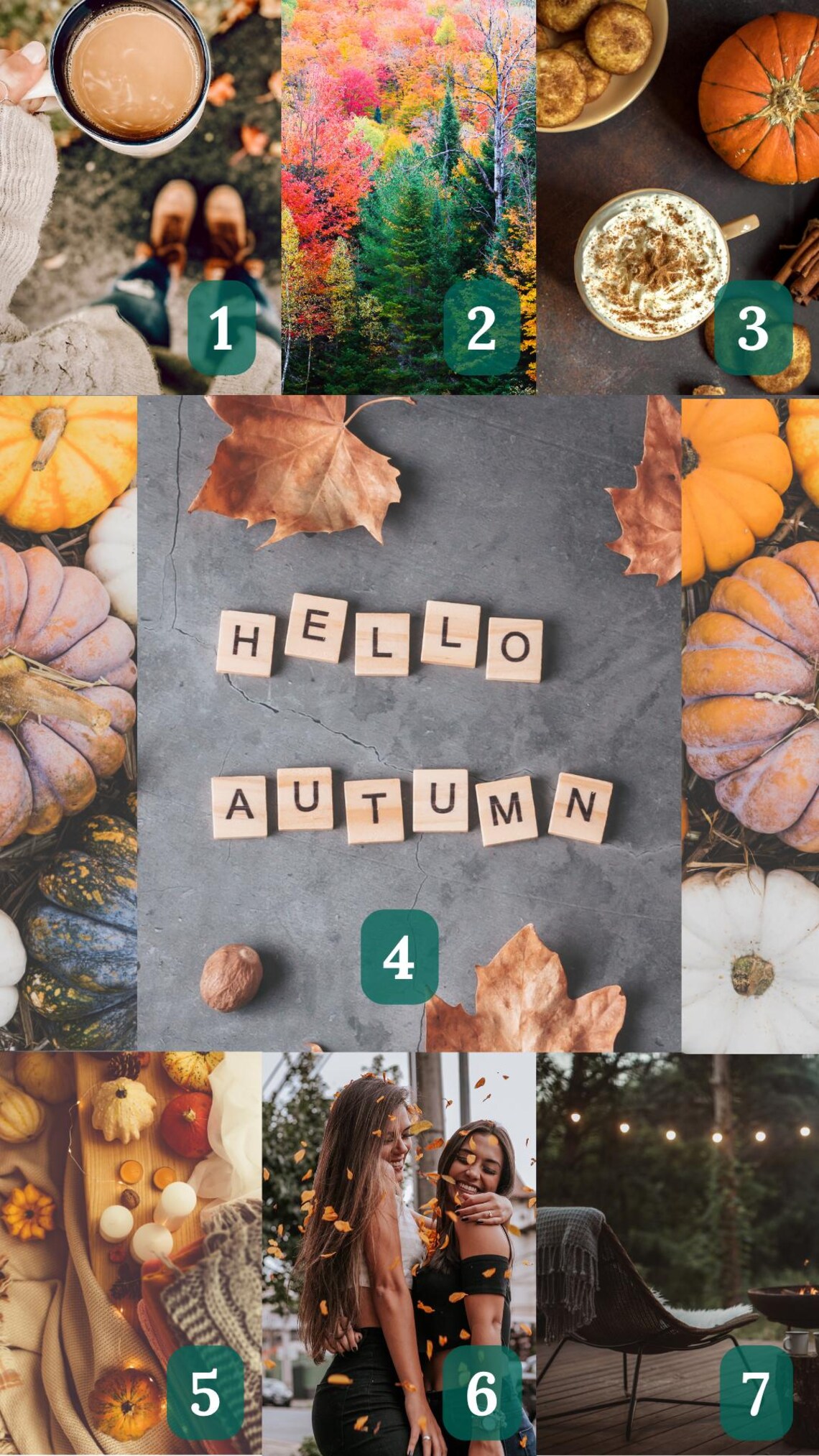 Customizable Fall Vision Board | Digital Download | Manifestation ...