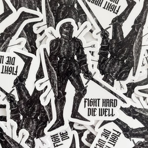 Fight Hard Knight Sticker - Etsy