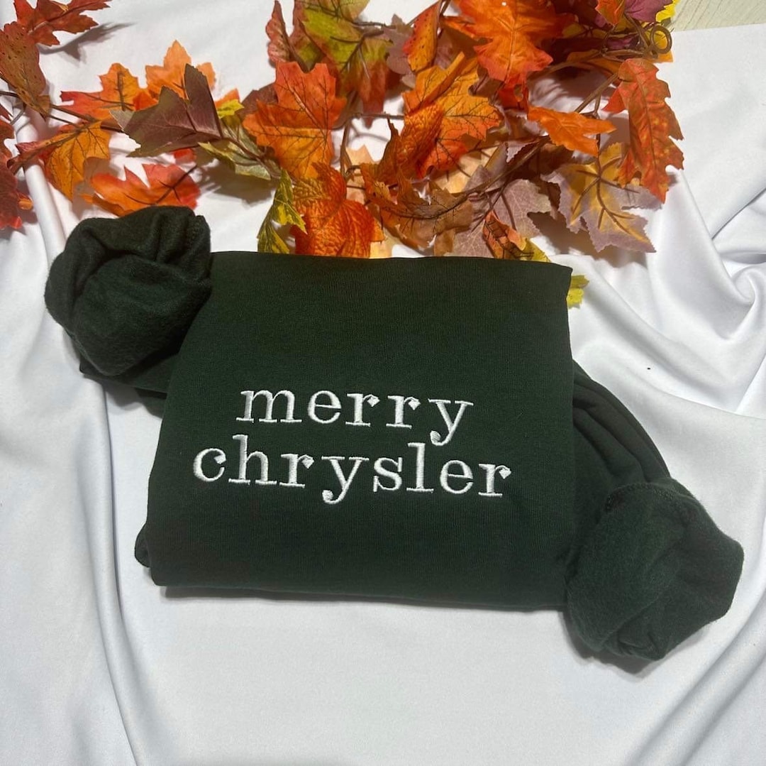 Merry Chrysler Christmas Embroidered Sweatshirt Merry Christmas ...