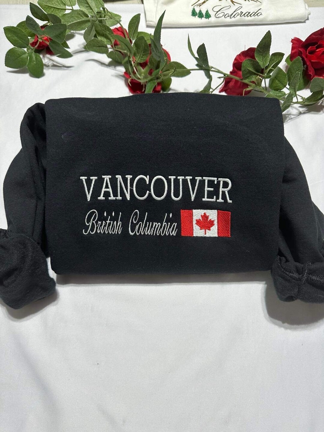 Vancouver British Columbia Embroidered Sweatshirt: Canada Gift - Etsy