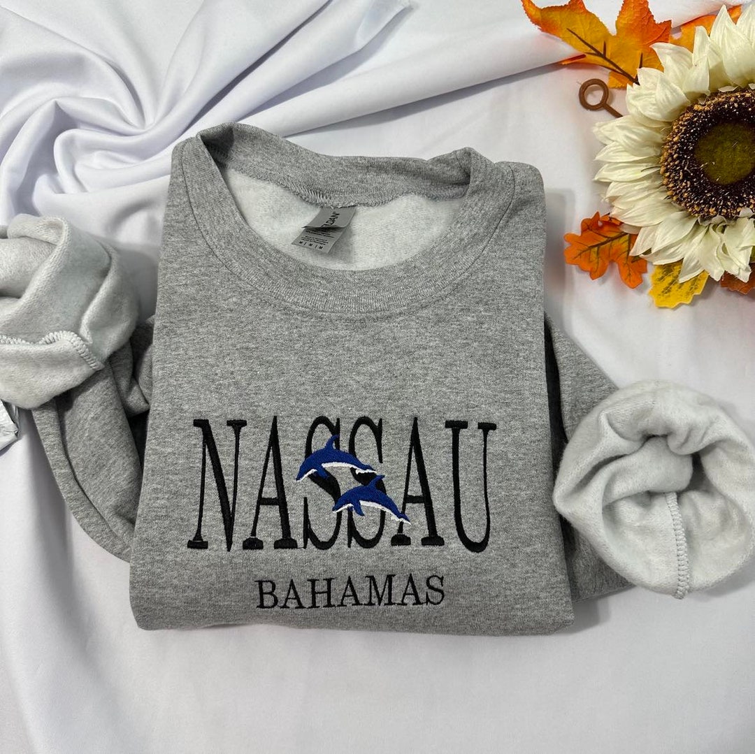 Nassau Bahamas Embroidered Sweatshirt Bahamas Embroidered - Etsy