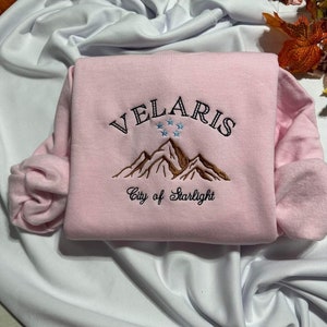 Velaris Embroidered Sweatshirt City of Starlight Embroidered Crewneck ...
