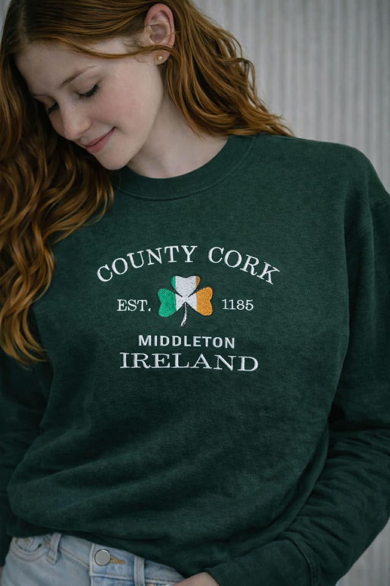 County Cork Ireland Embroidered Sweatshirt: Middleton Ireland Hoodie ...