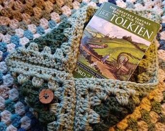 Granny Square Crochet Book Cover - Etsy