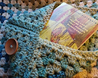 Granny Square Crochet Book Cover - Etsy