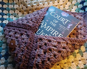 Granny Square Crochet Book Cover - Etsy