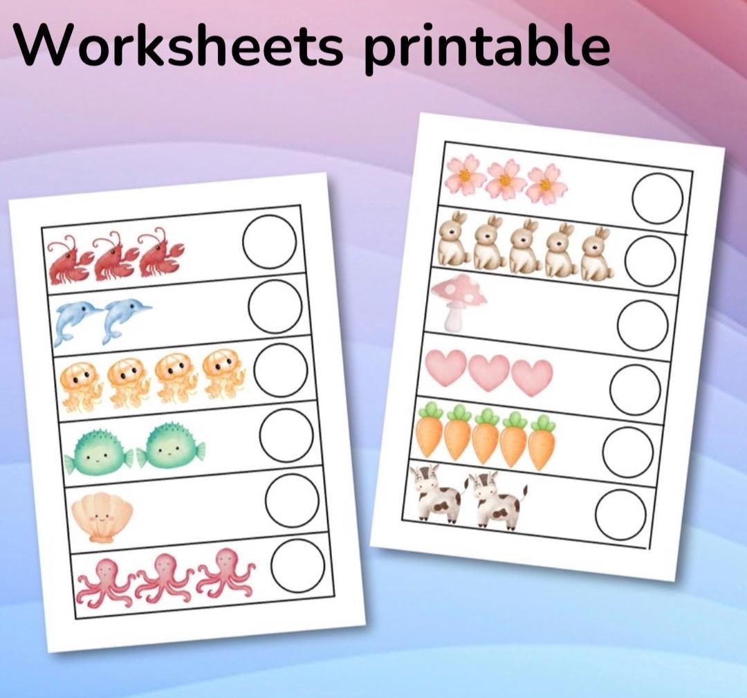 Printable Worksheets Fun Learning Sheets for Children Printable Digital ...