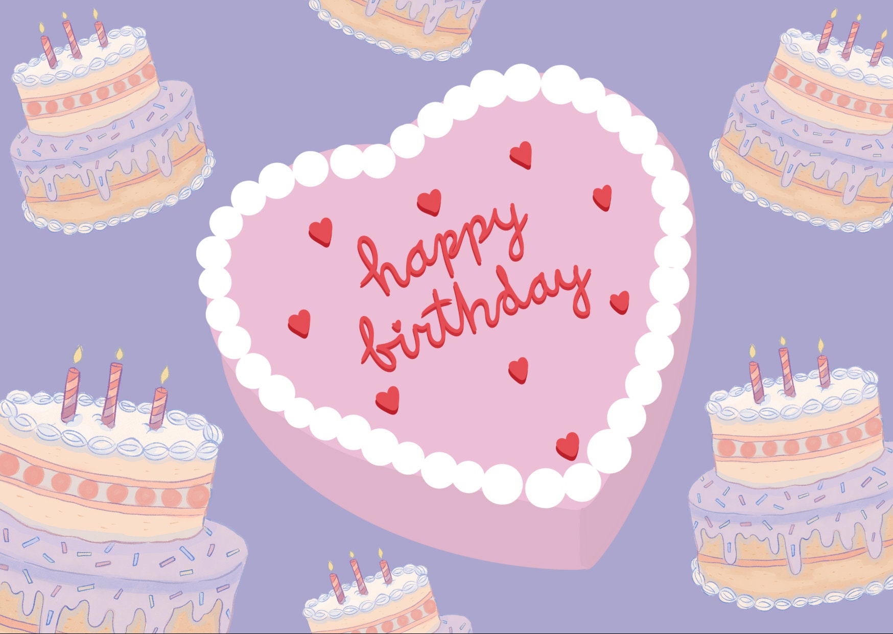 Happy Birthday Birthday Cake Pdf Download Printable Card Fun Birthday ...