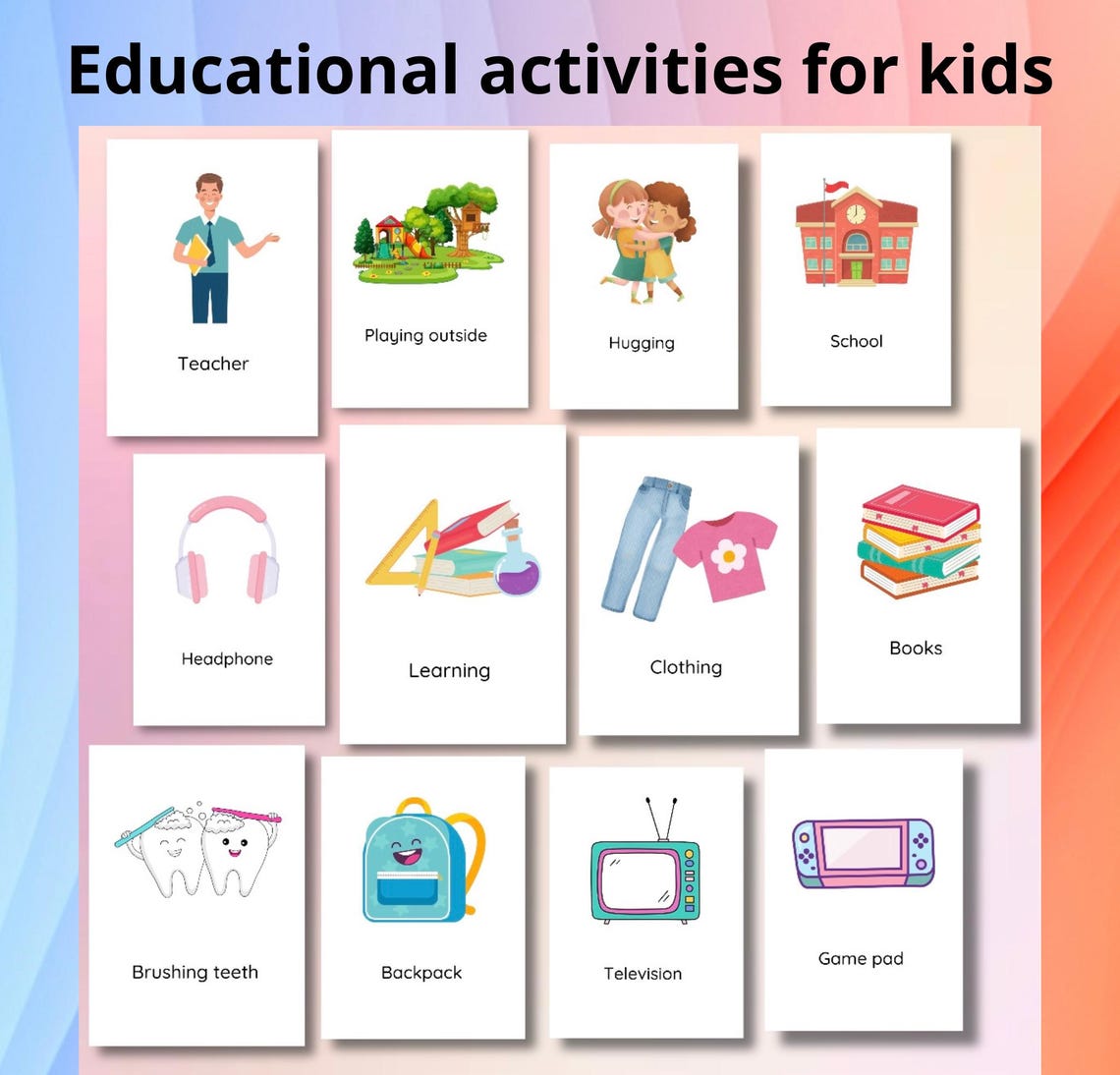 Printable Flashcards for Children Fun Learning Cards With Images ...